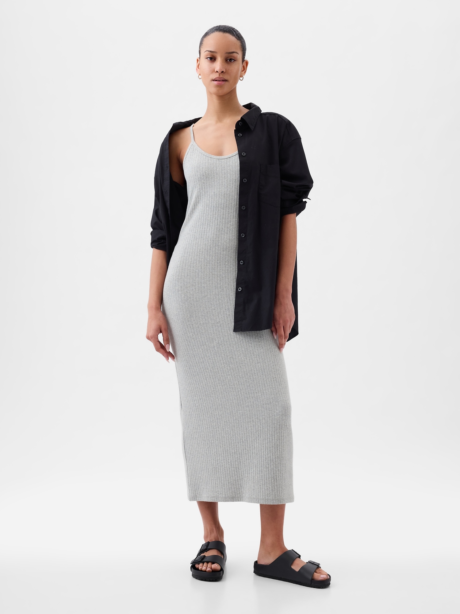 Modern Rib Midi Tank Dress | Gap