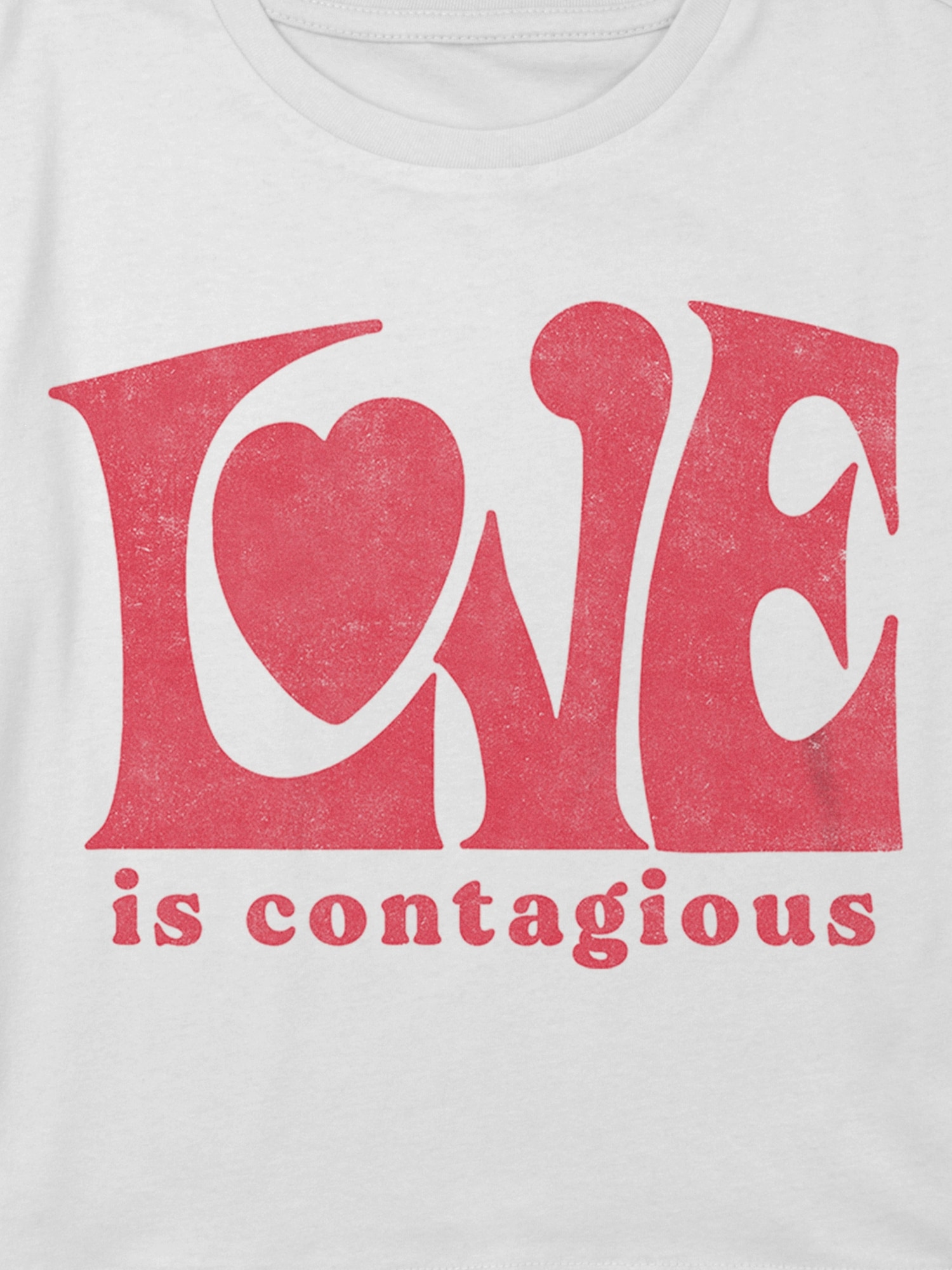 Kids Love is Contagious Graphic Boxy Crop Tee | Gap