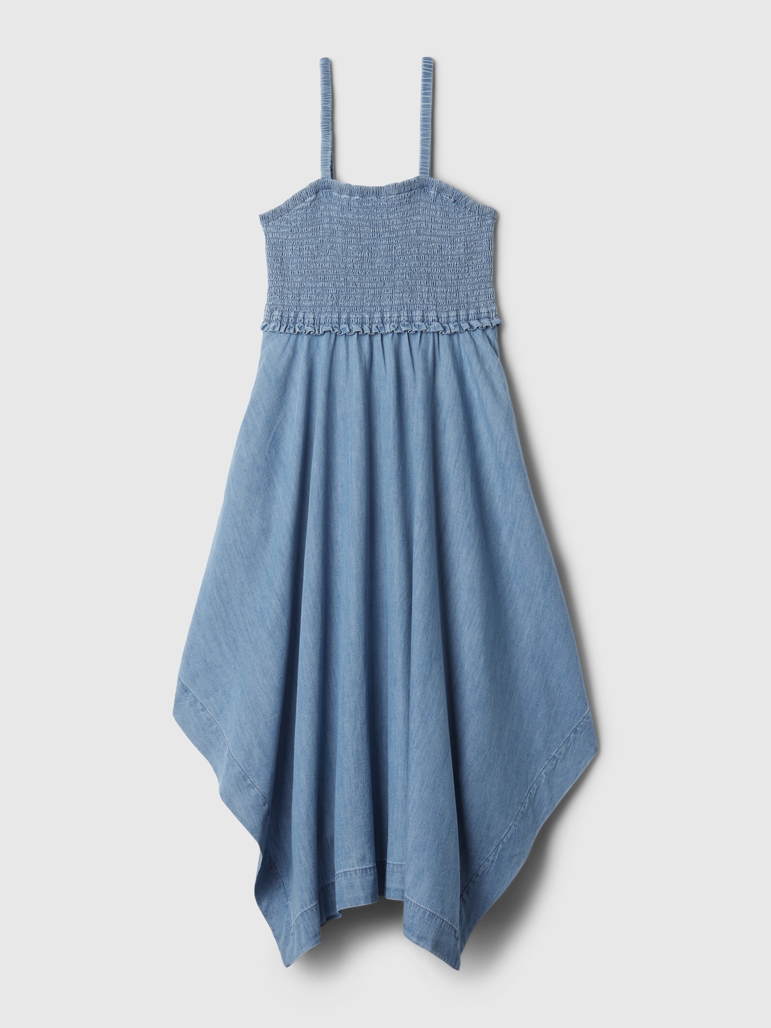 Denim Handkerchief Hem Midi Dress | Gap