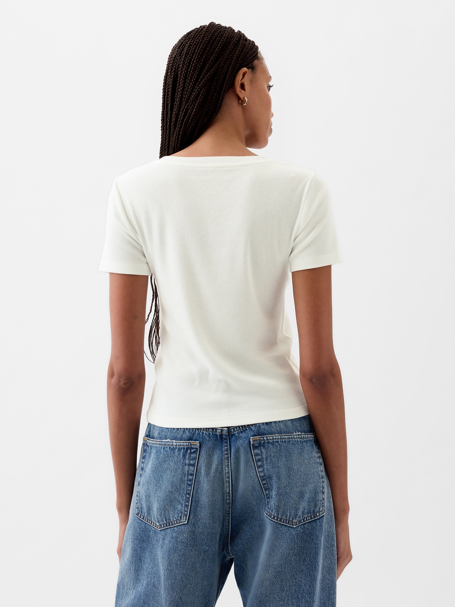 Modern Rib Cropped T-Shirt | Gap