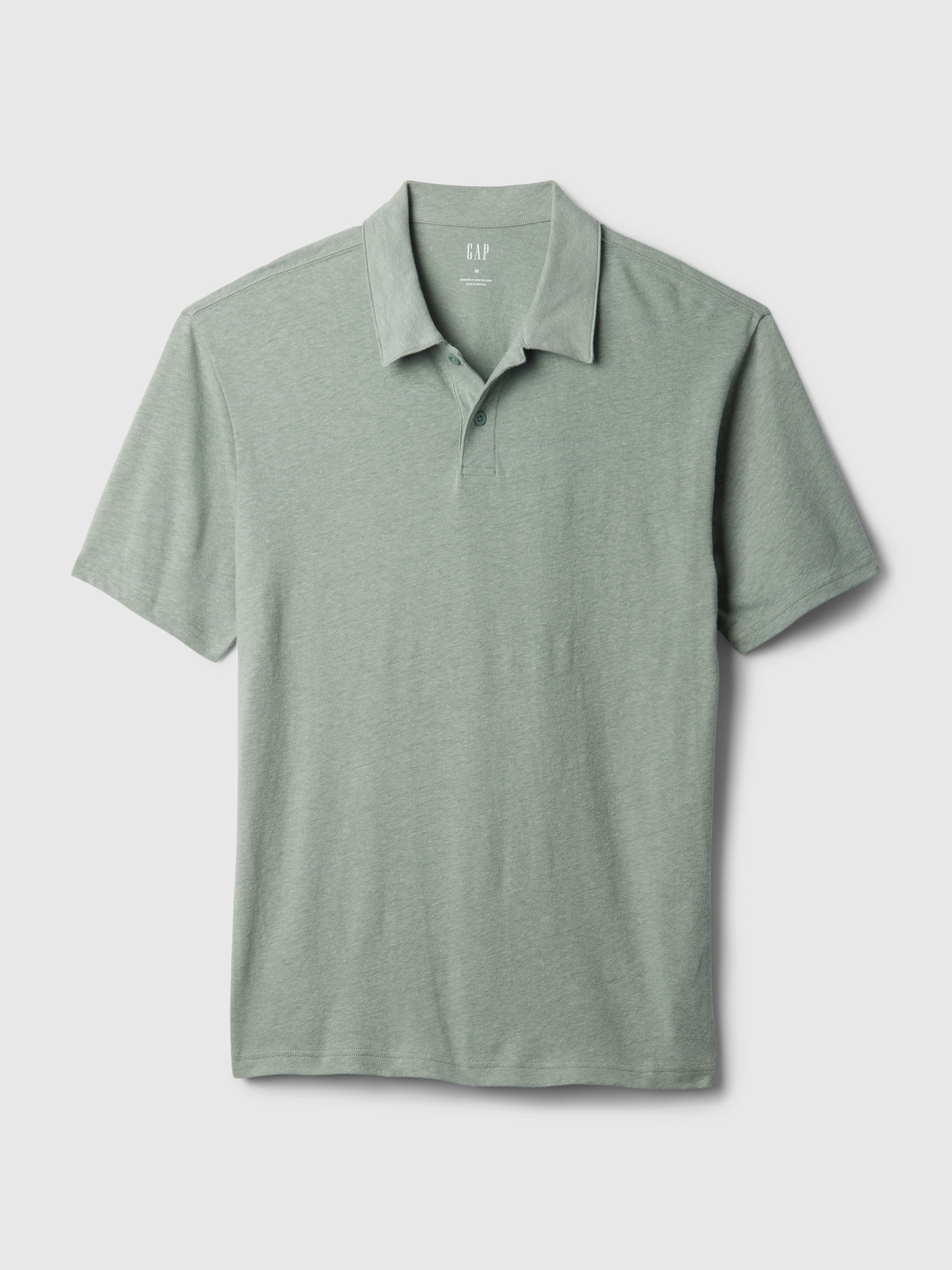Linen-Cotton Polo Shirt | Gap