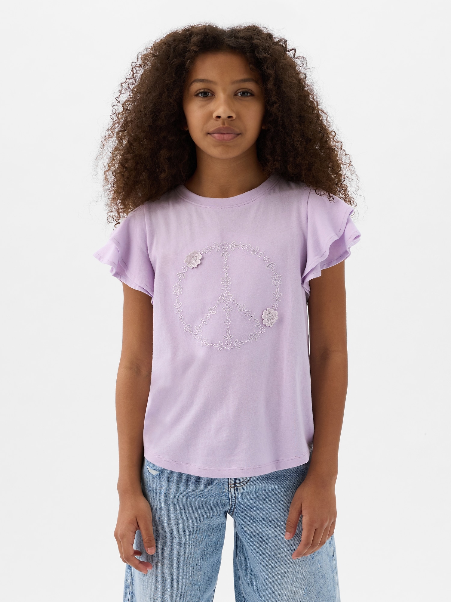 Kids Ruffle Graphic T-Shirt | Gap