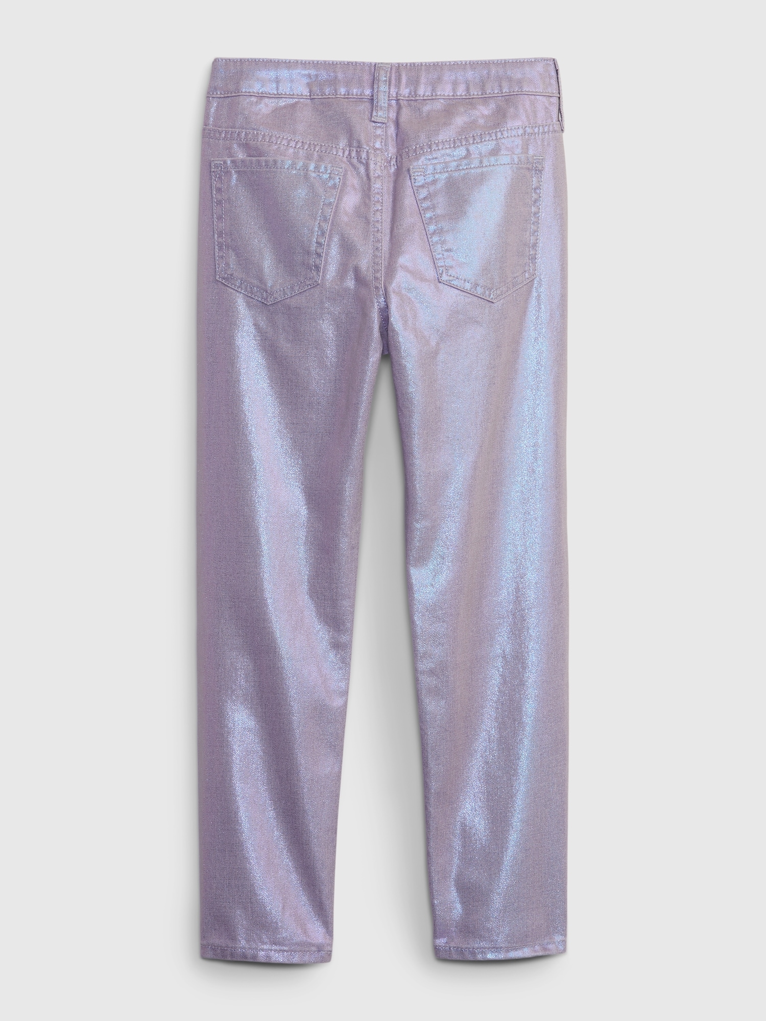 Kids Mid Rise Metallic Coated Denim Girlfriend Jeans | Gap