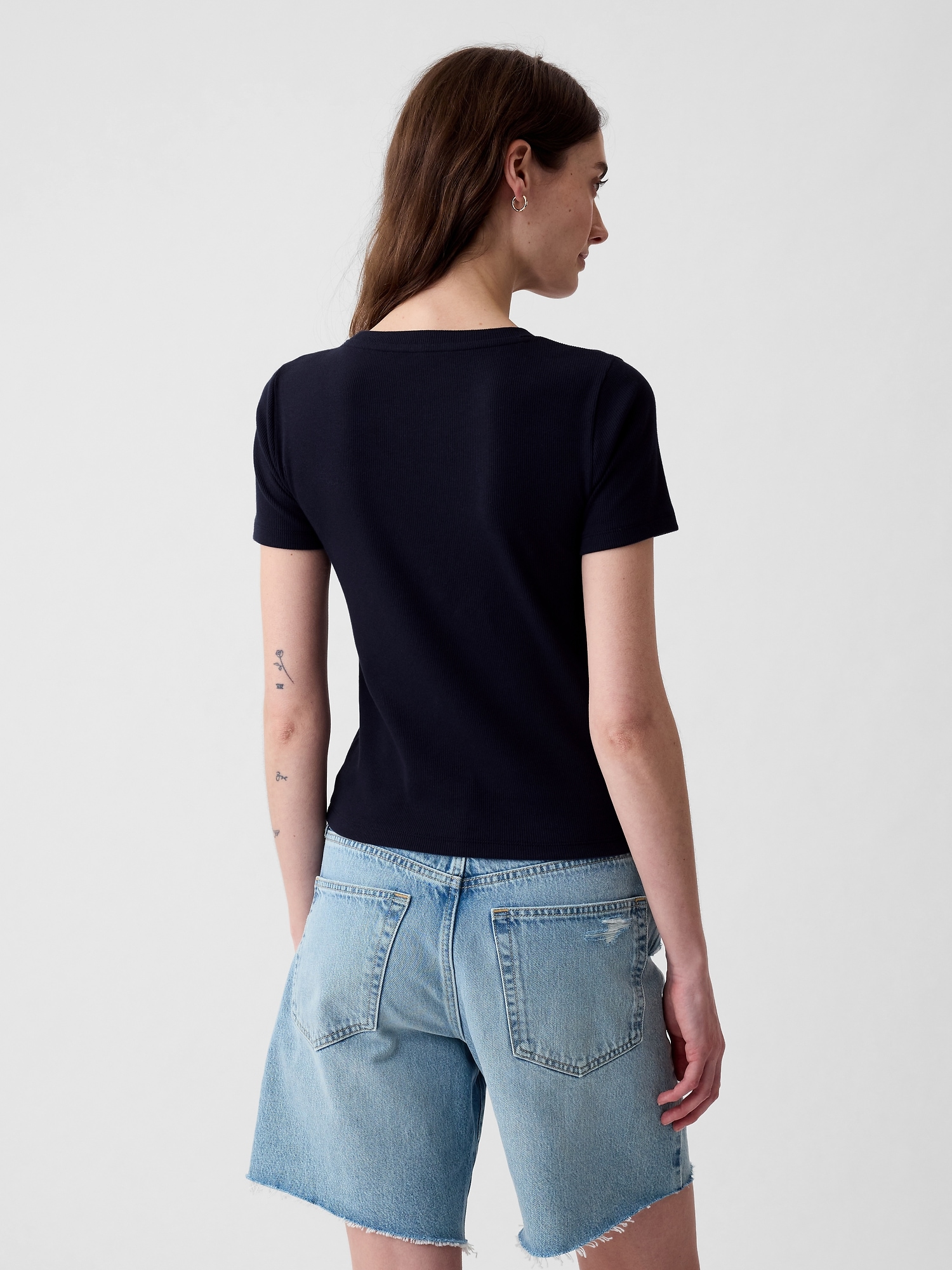 Modern Rib Cropped T-Shirt | Gap