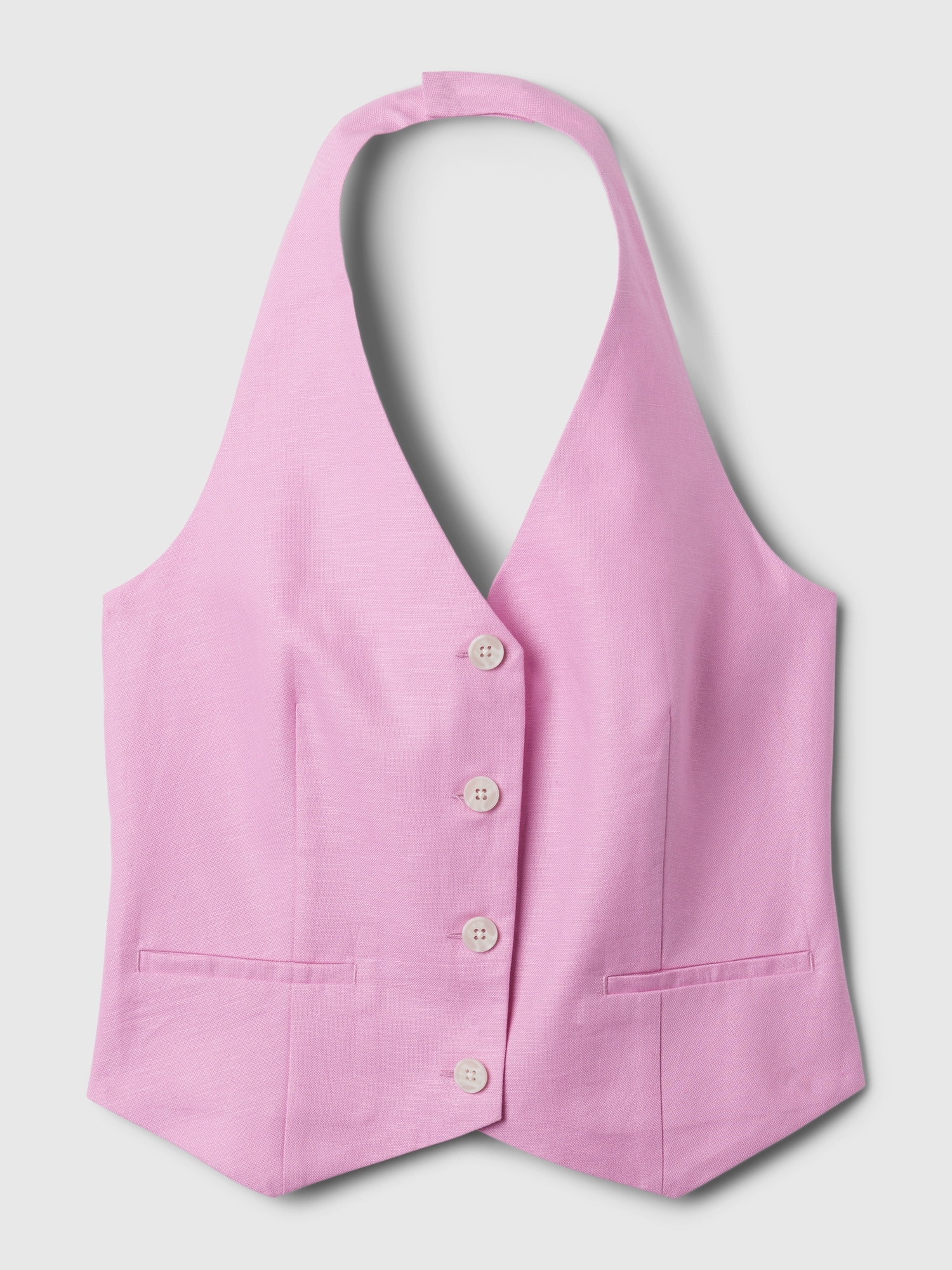 Linen-Cotton Halter Vest | Gap