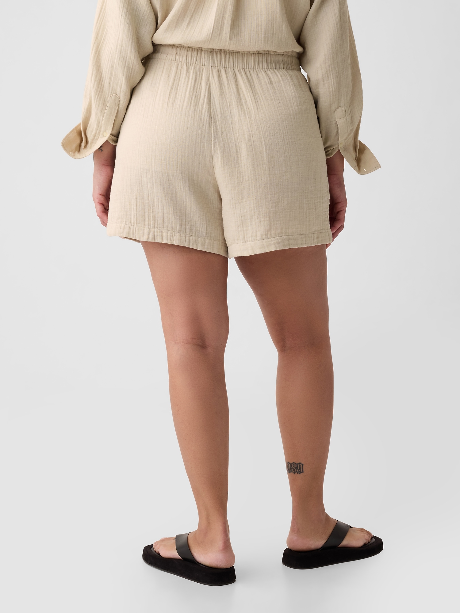 Crinkle Gauze Pull-On Shorts | Gap
