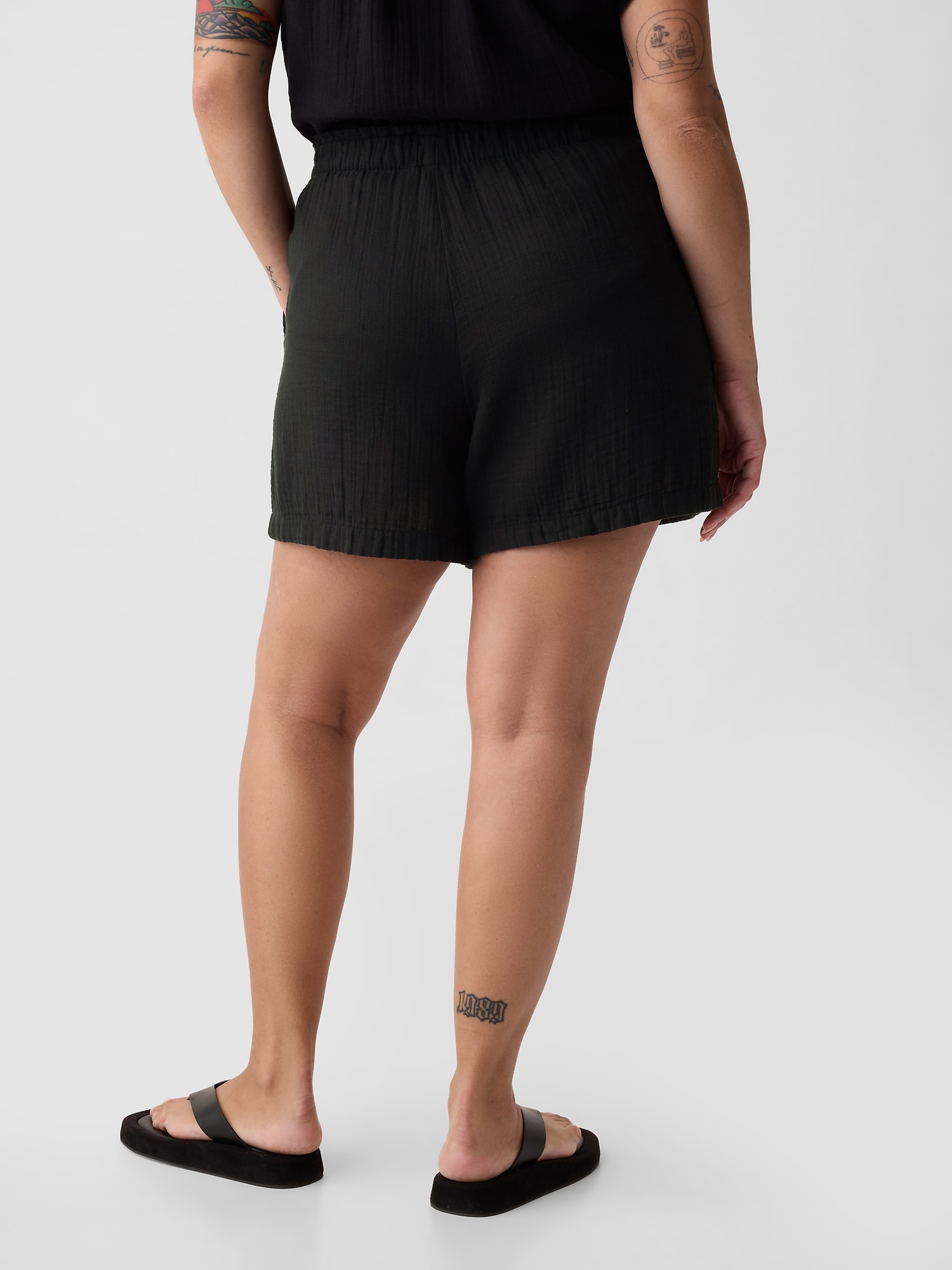 Crinkle Gauze Pull-On Shorts | Gap