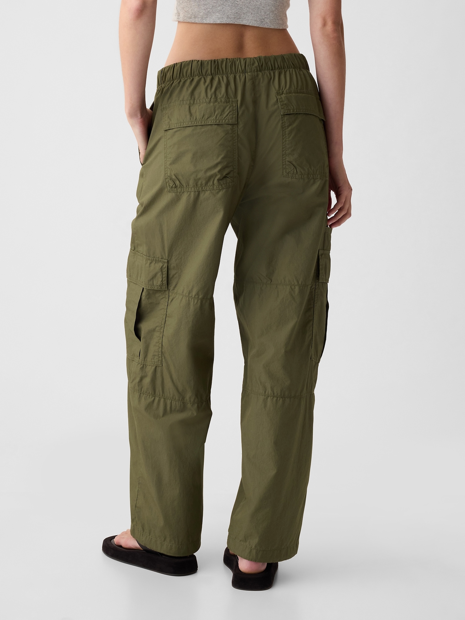 Mid Rise Cargo Parachute Pants | Gap