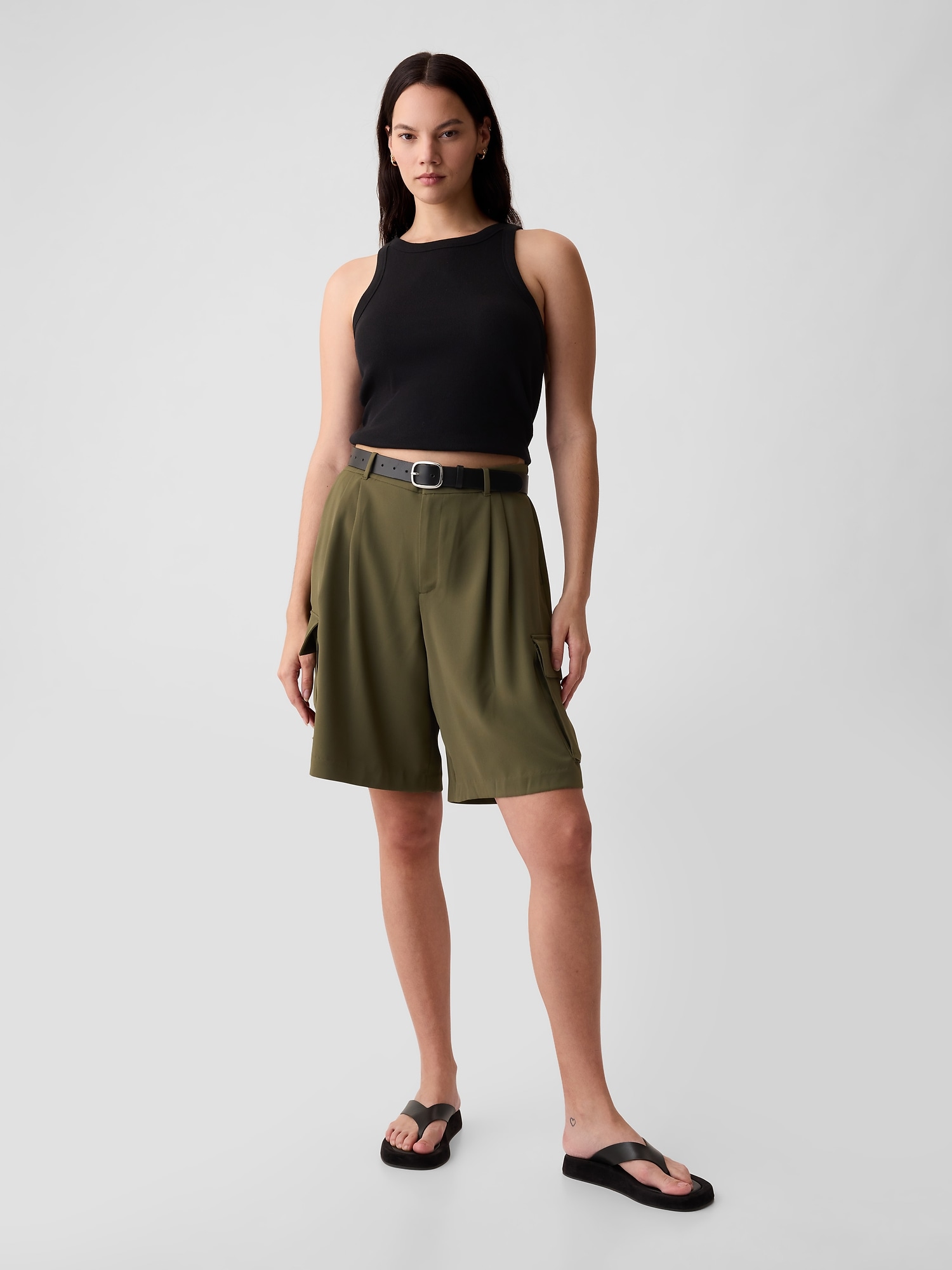 365 Mid Rise Cargo Bermuda Shorts | Gap