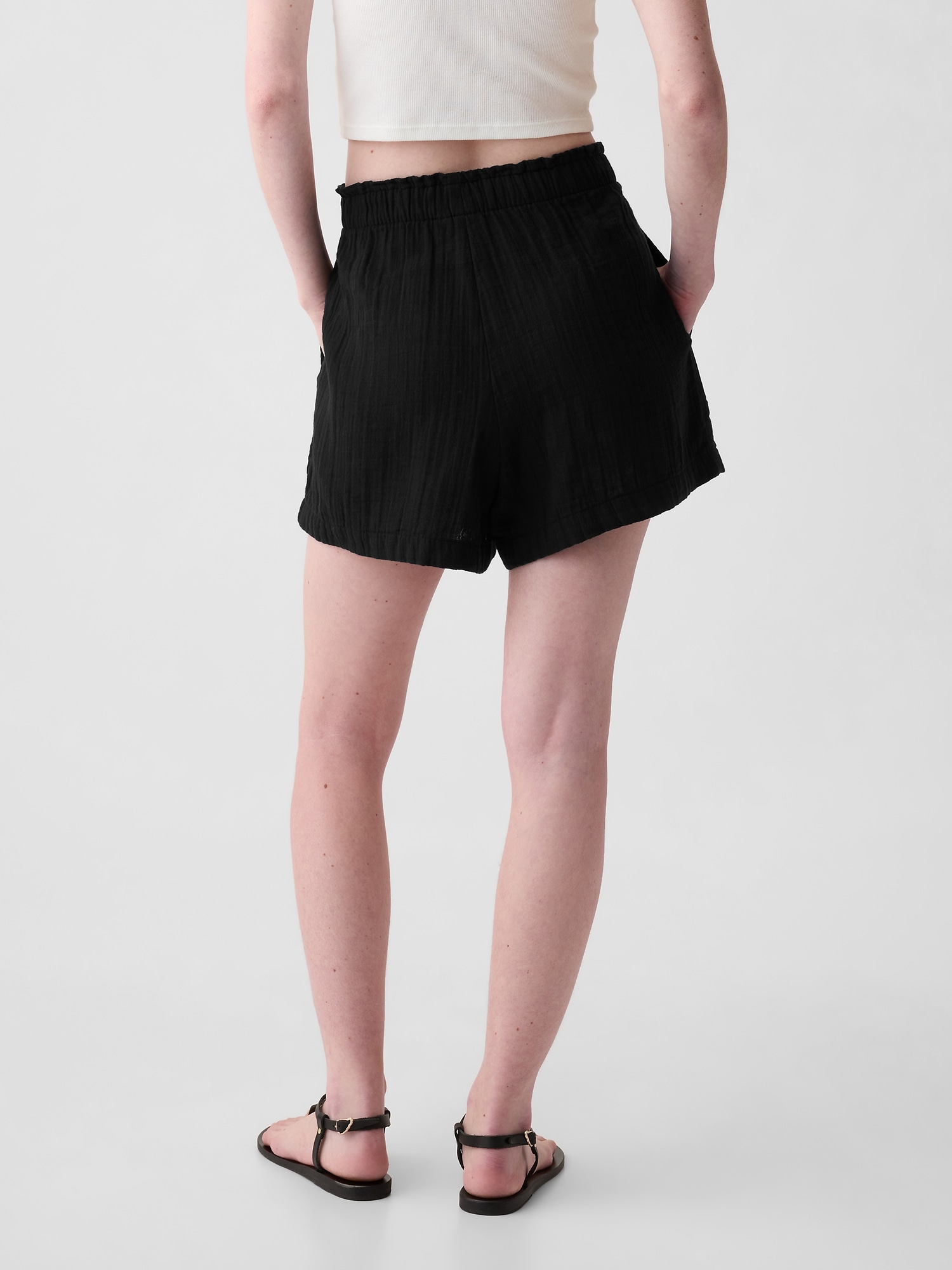 Crinkle Gauze Pull-On Shorts | Gap