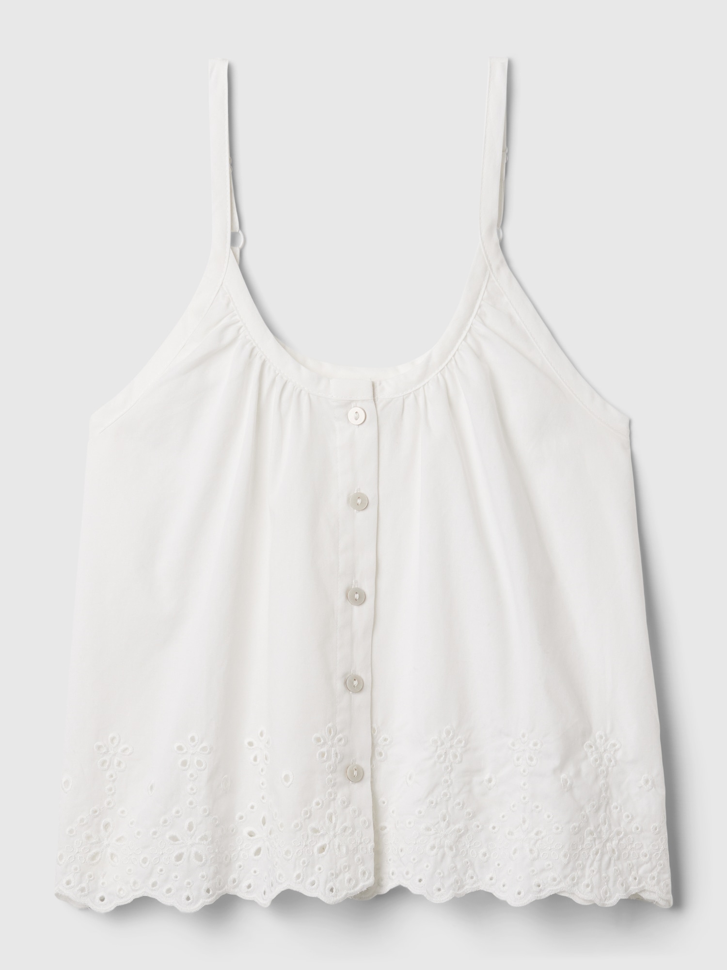 Eyelet Poplin PJ Tank Top | Gap