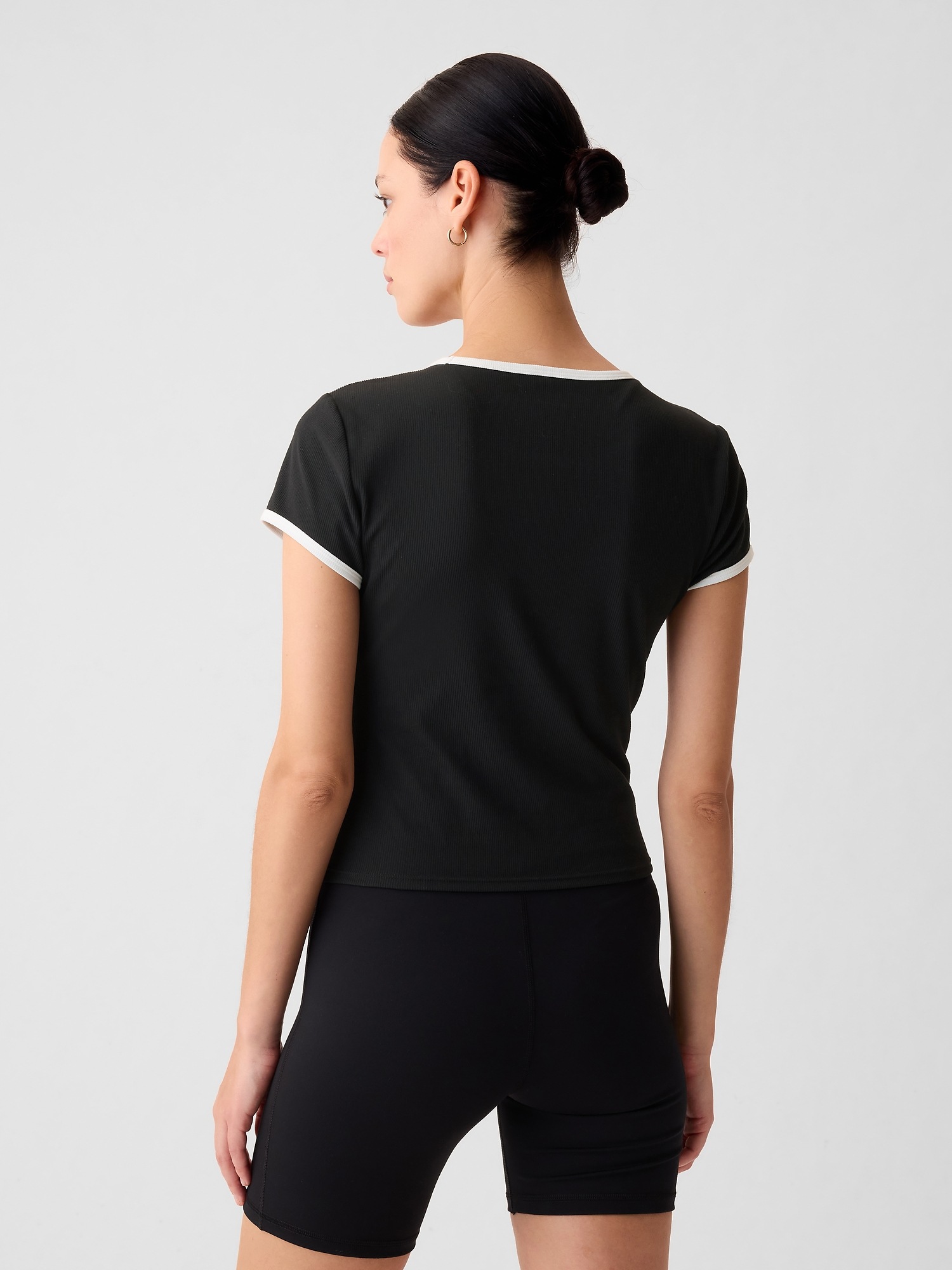 GapFit Studio Rib Cropped T-Shirt | Gap
