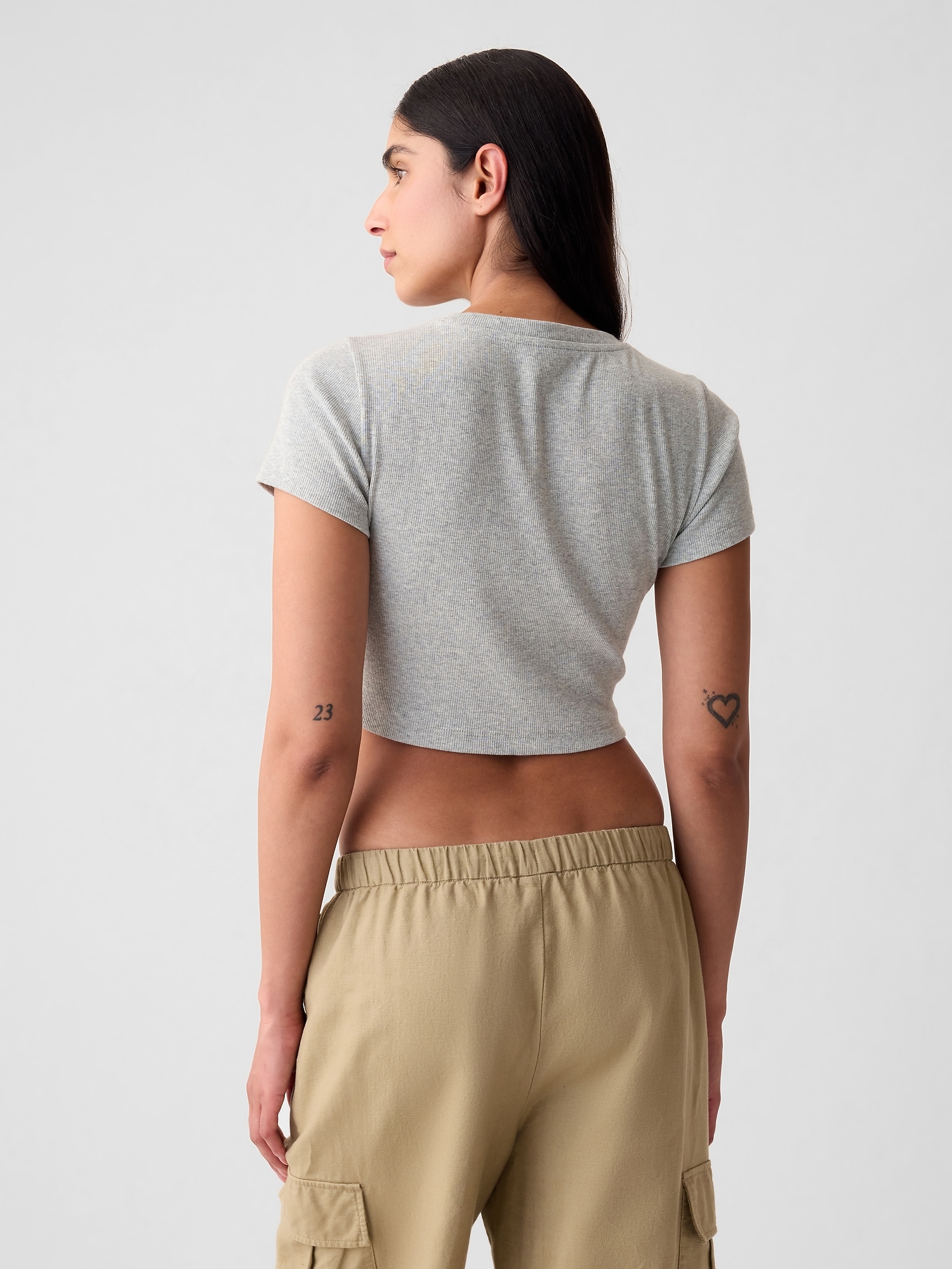 Modern Rib Cropped T-Shirt | Gap