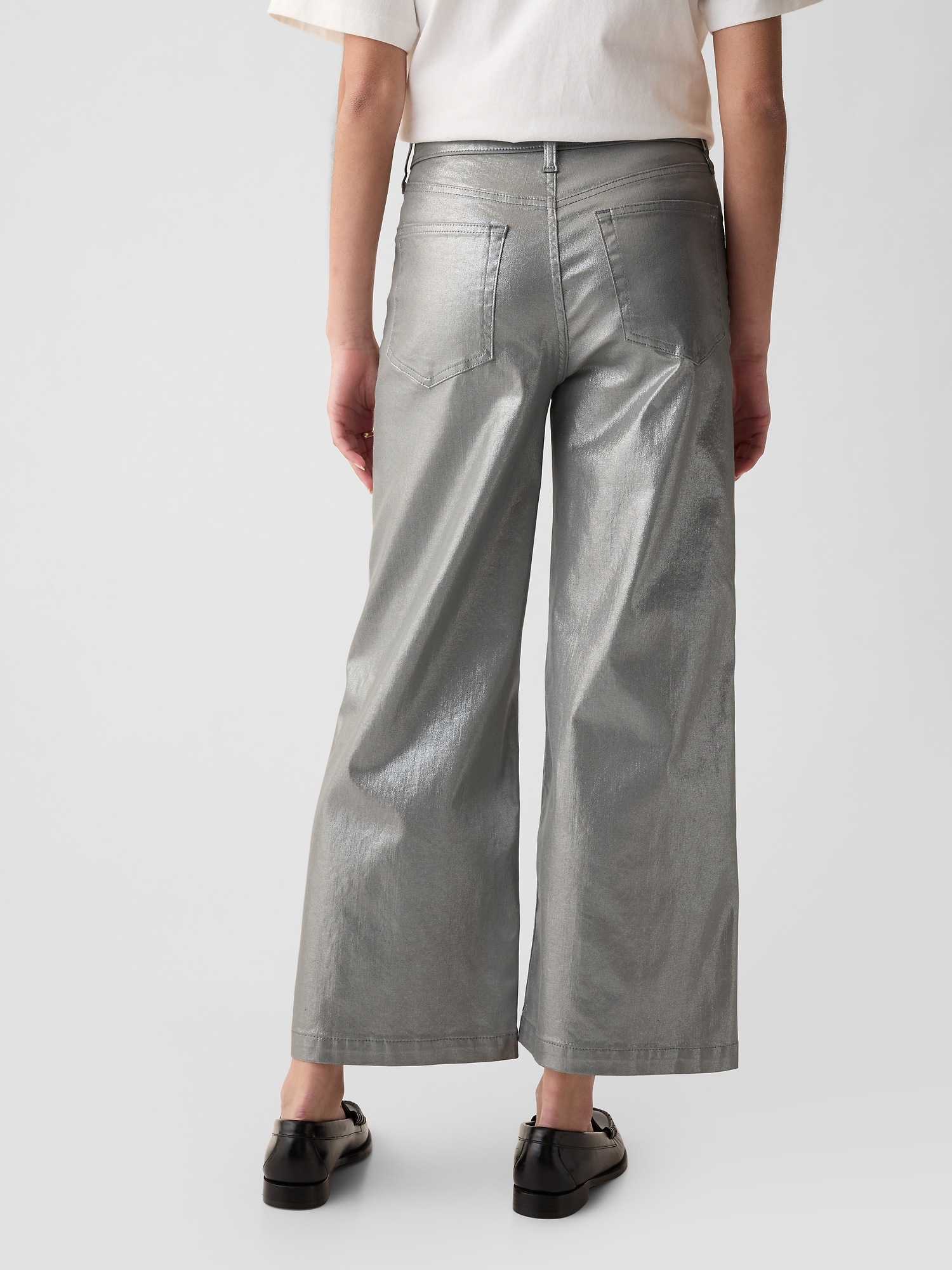 High Rise Stride Wide-Leg Ankle Jeans | Gap