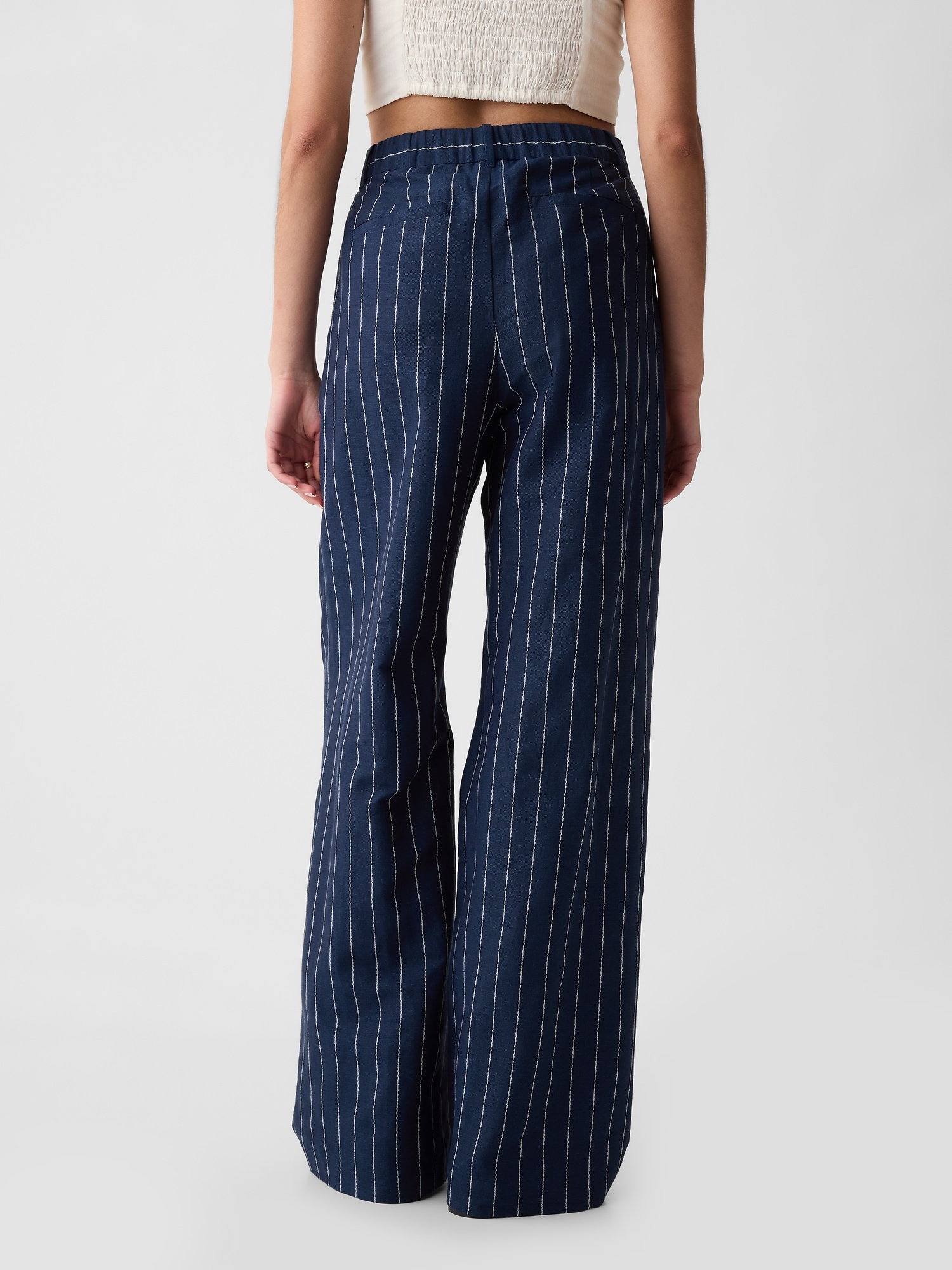 365 High Rise Linen-Cotton Trousers | Gap