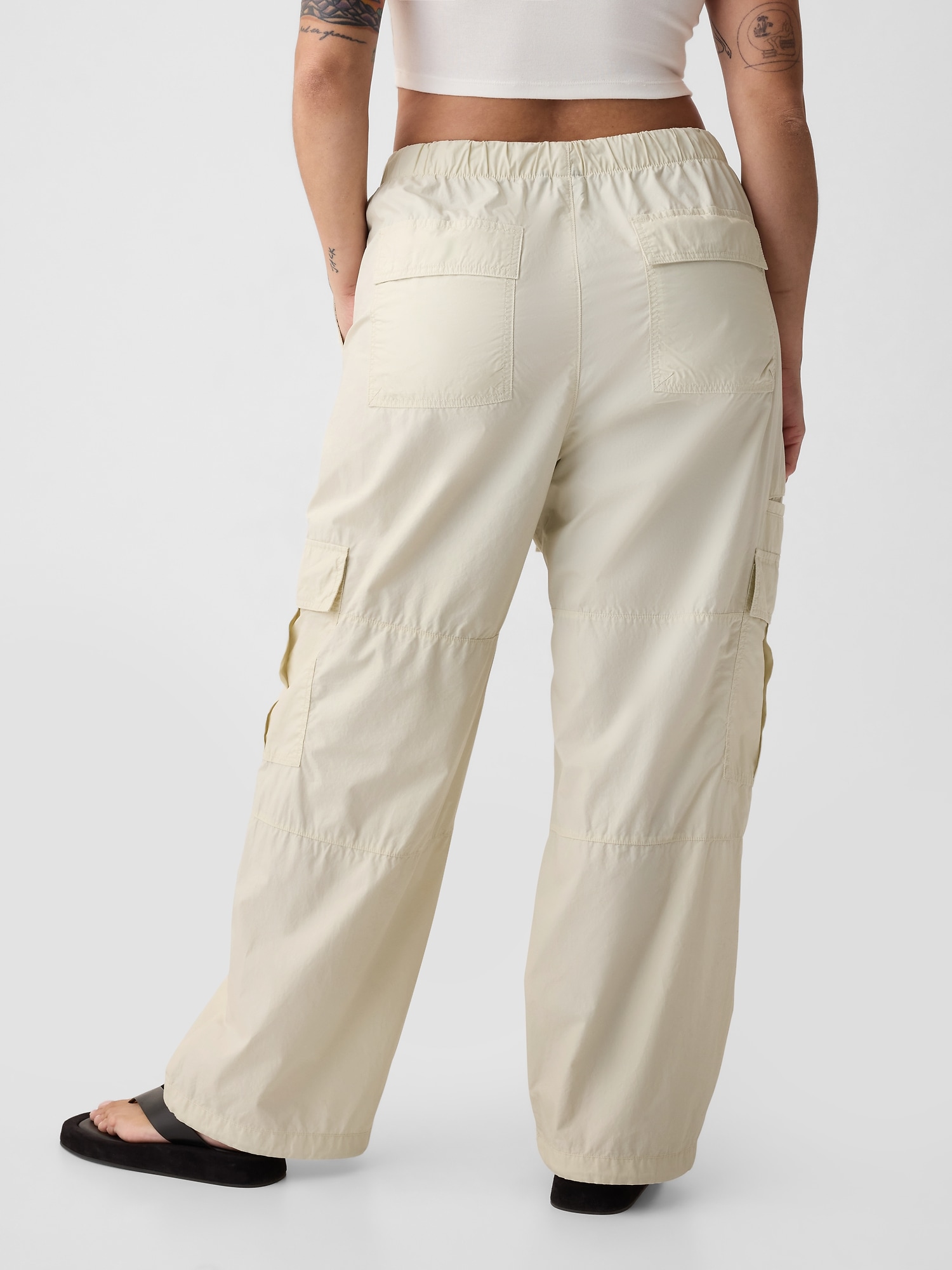 Mid Rise Cargo Parachute Pants | Gap