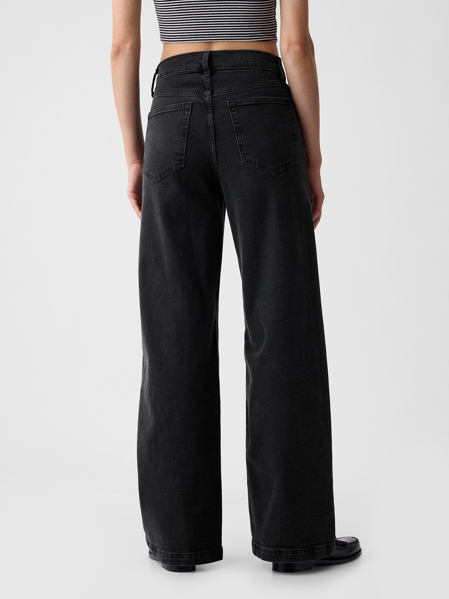 High Rise Stride Wide-Leg Jeans | Gap