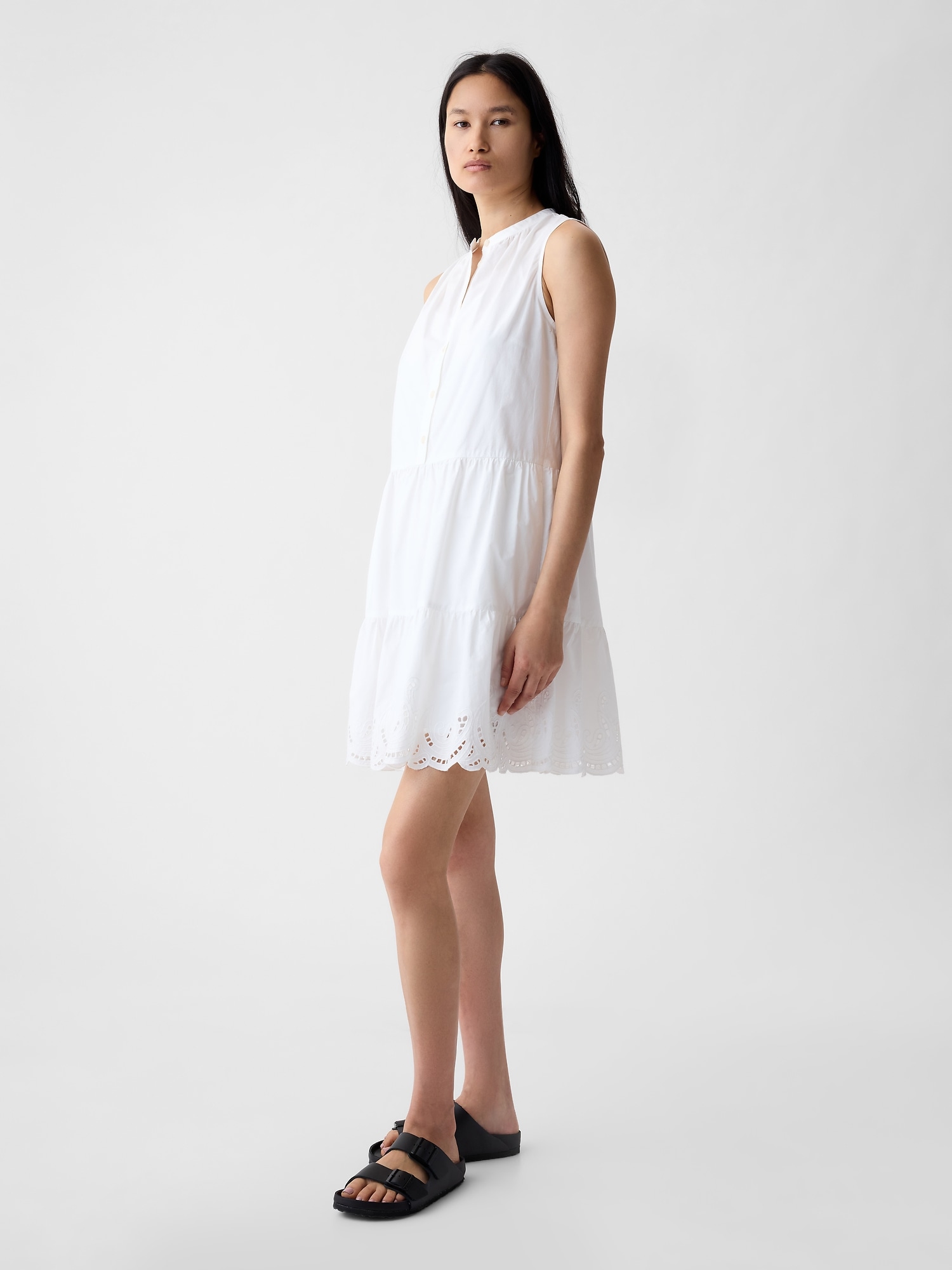 Eyelet Mini Shirtdress | Gap