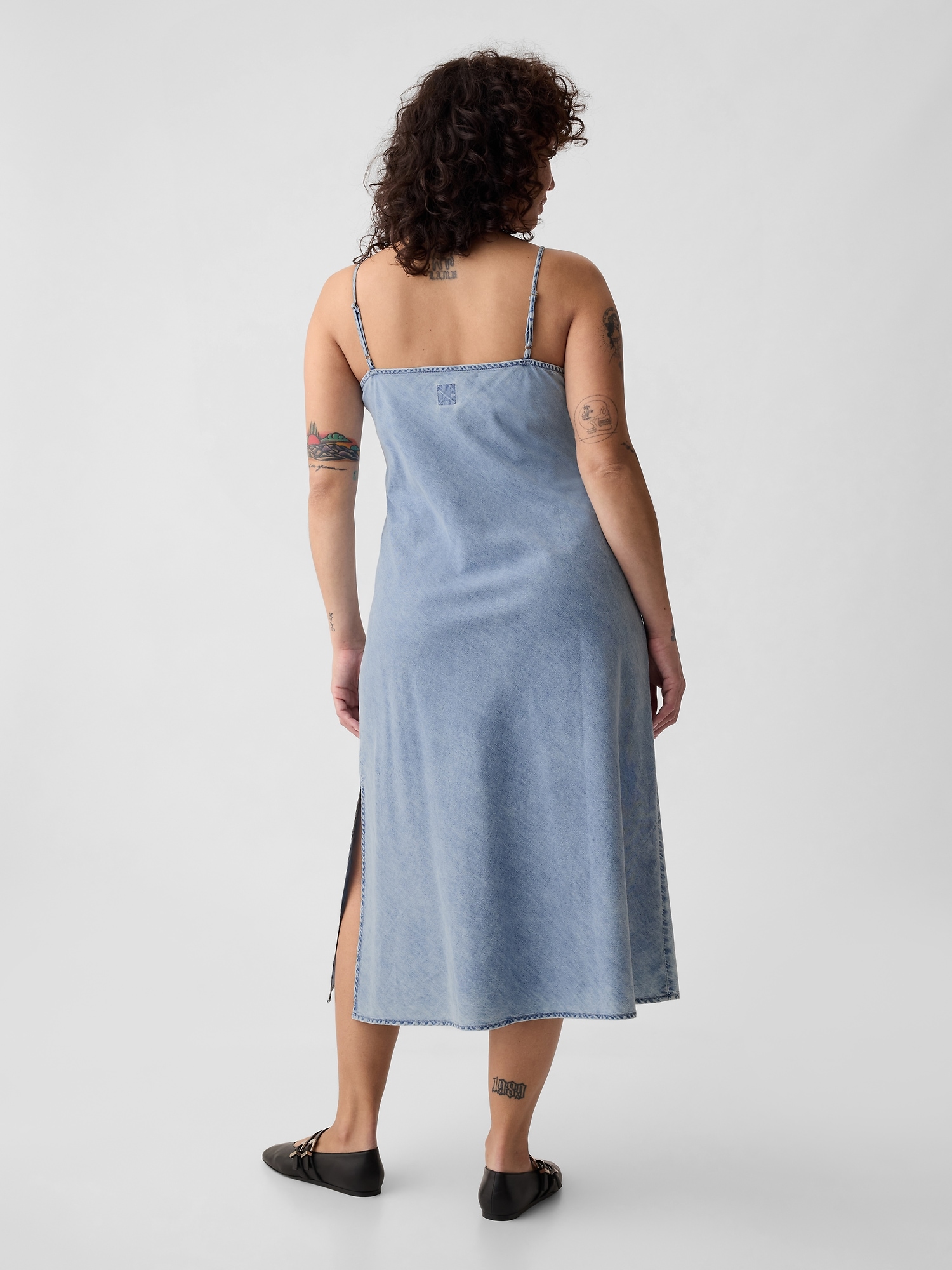 Denim Midi Slip Dress | Gap