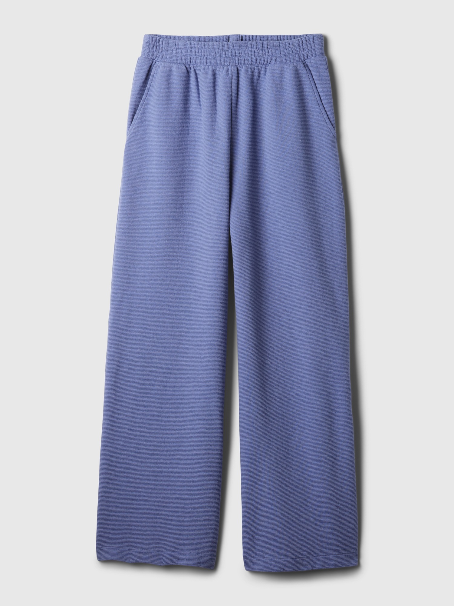 Textured Wide-Leg Ankle Sweatpants | Gap