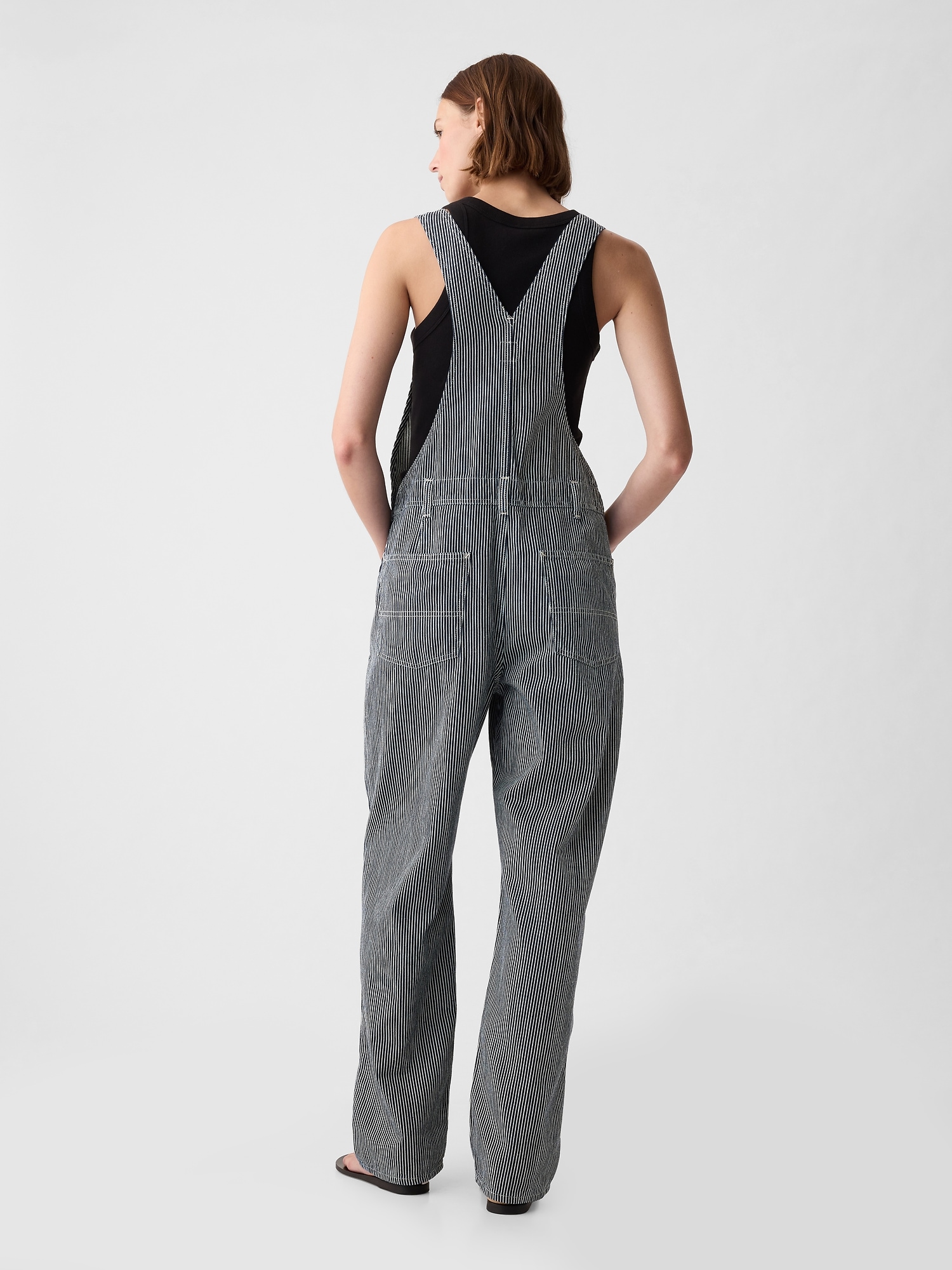 Striped Loose Overalls | Gap