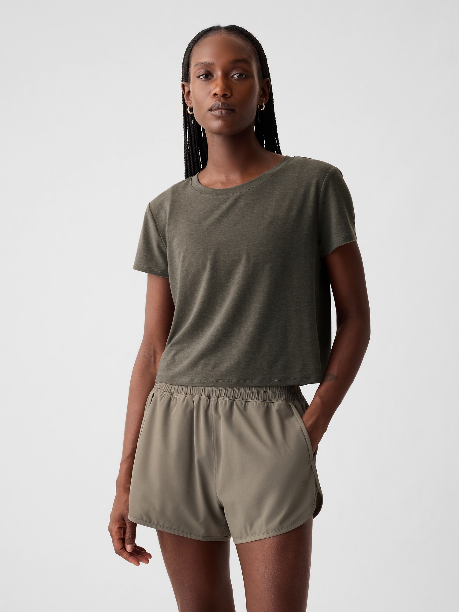 GapFit Breathe Cropped Shirt | Gap