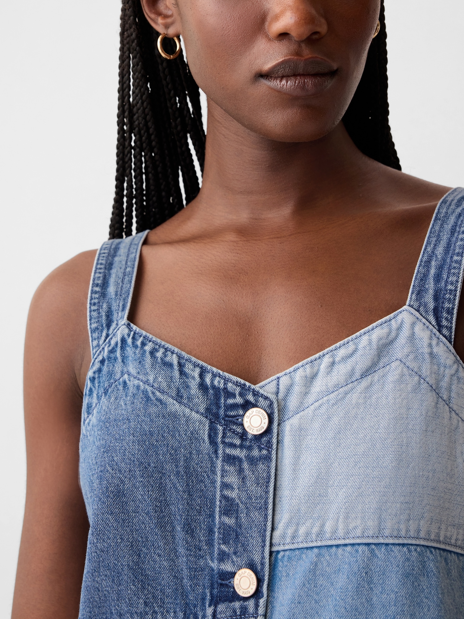 Patchwork Denim Mini Dress | Gap