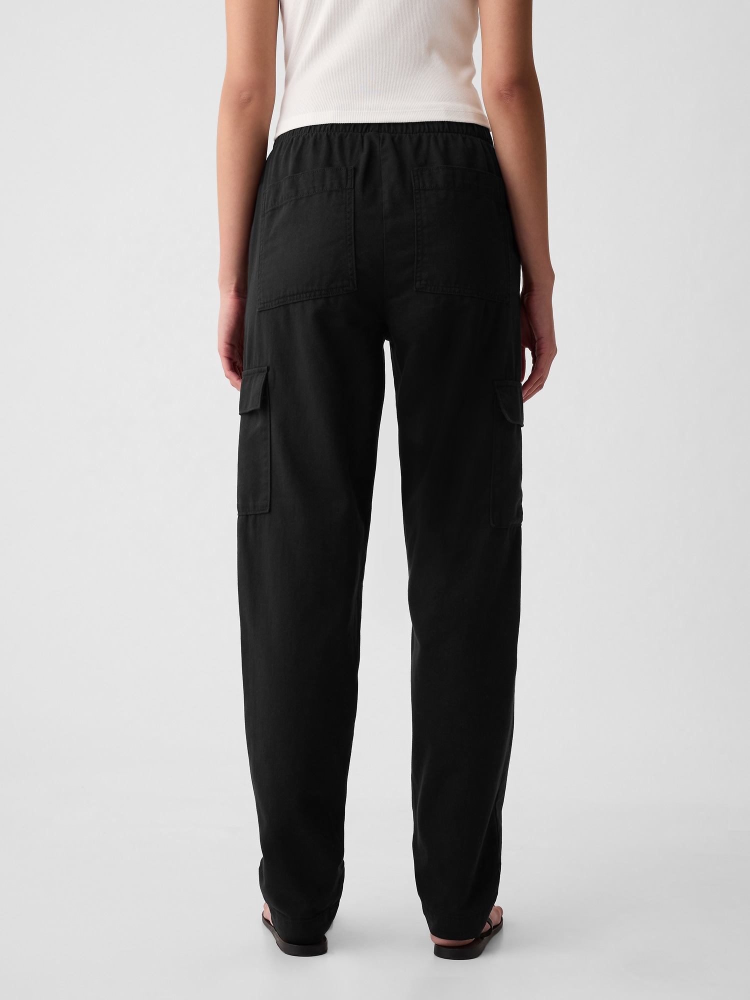 Mid Rise Twill Cargo Pants | Gap