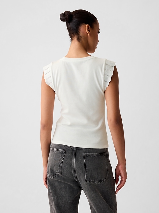 Modern Rib Flutter Tank Top | Gap