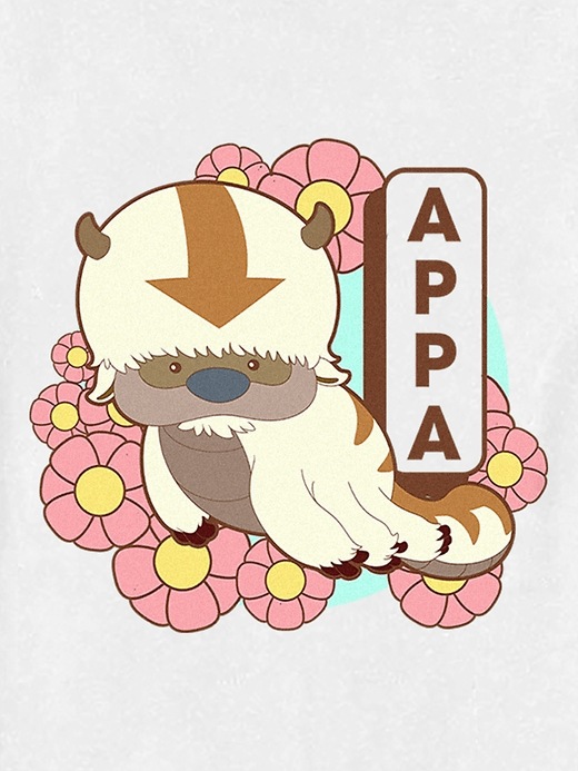 Toddler Avatar the Last Airbender Appa Chibi Floral Graphic Tee | Gap