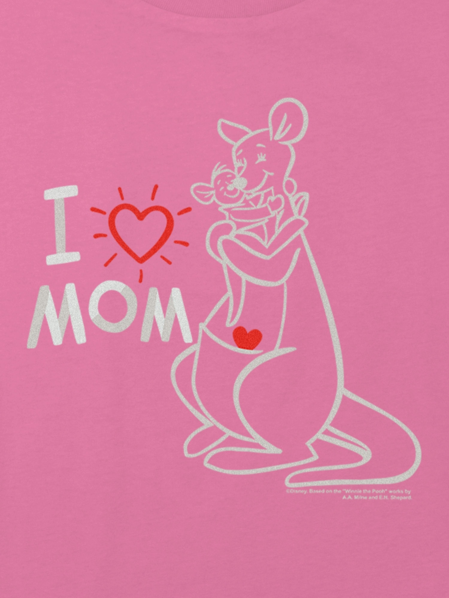 Kids Winnie the Pooh I Love Mom Kanga and Roo Graphic Boxy Crop Tee | Gap