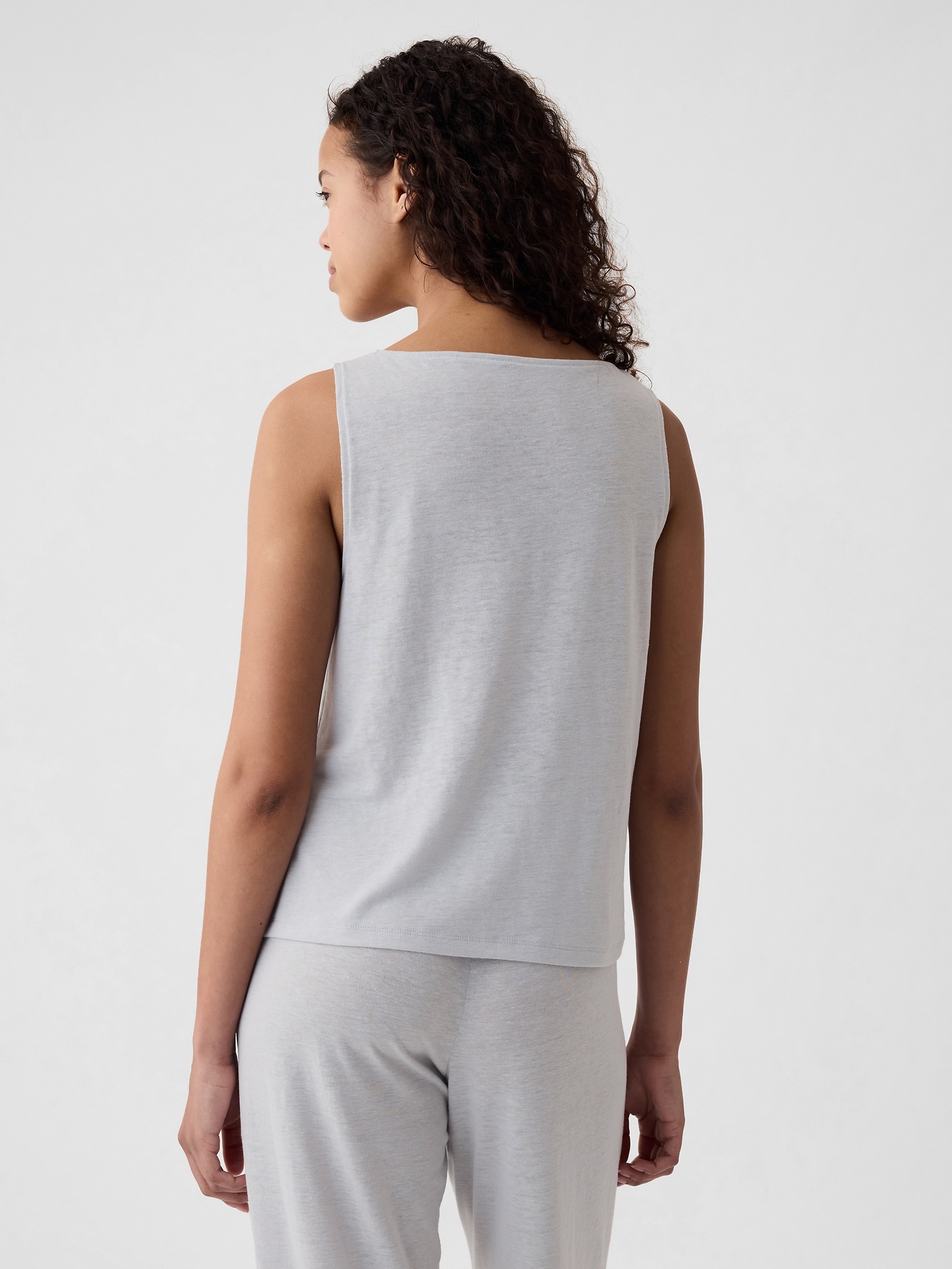 Linen-Blend PJ Tank Top | Gap