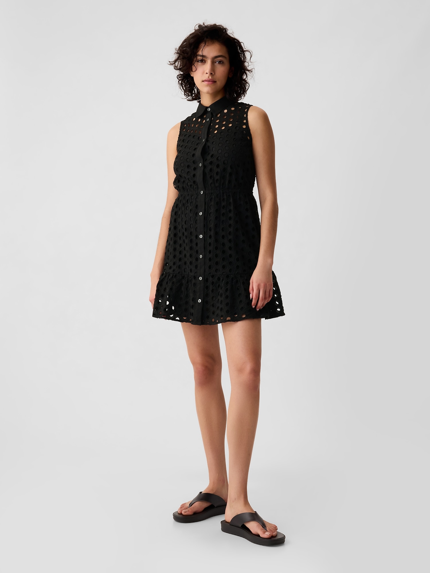 Eyelet Tiered Mini Dress | Gap