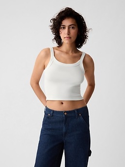 Modern Rib Cropped Tank Top | Gap