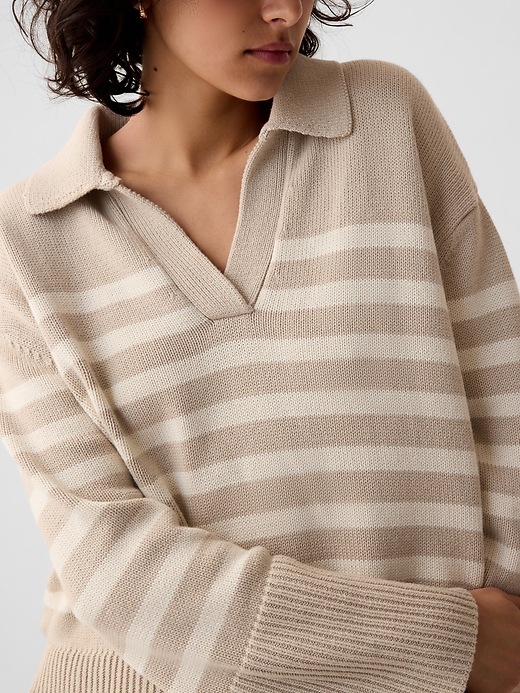 24/7 Split-Hem Polo Sweater | Gap