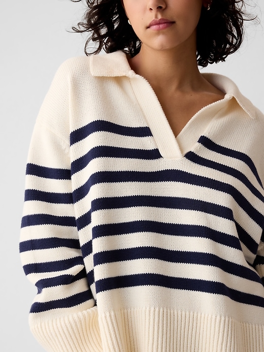 24/7 Split-Hem Polo Sweater | Gap