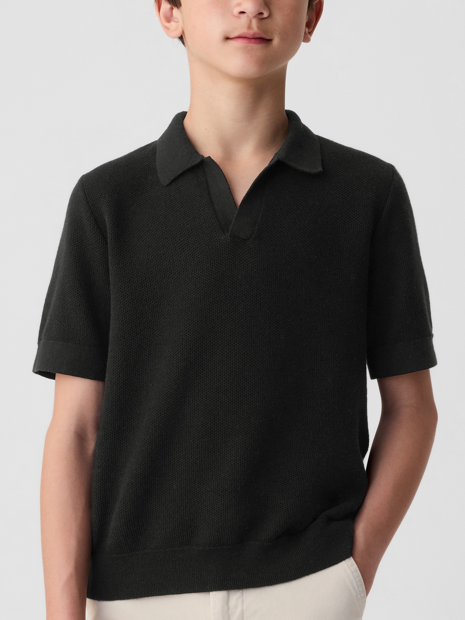 Kids Textured Polo Sweater | Gap
