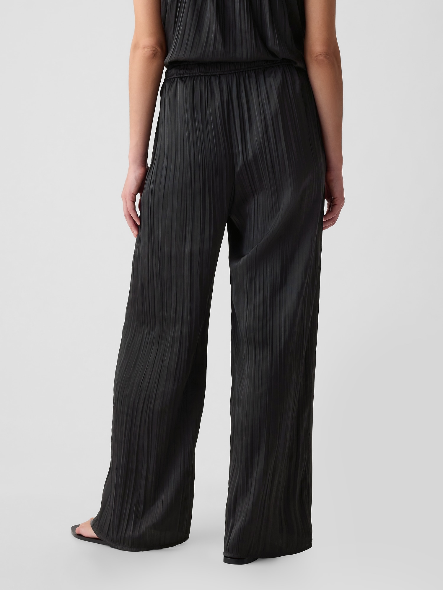 Crinkle Texture Satin Pants | Gap