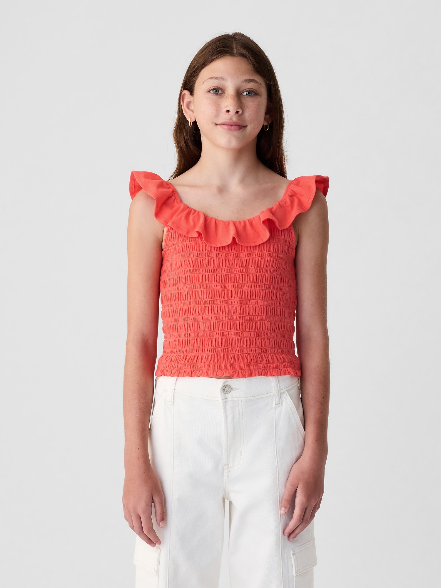 Kids Ruffle Smocked Tank Top | Gap