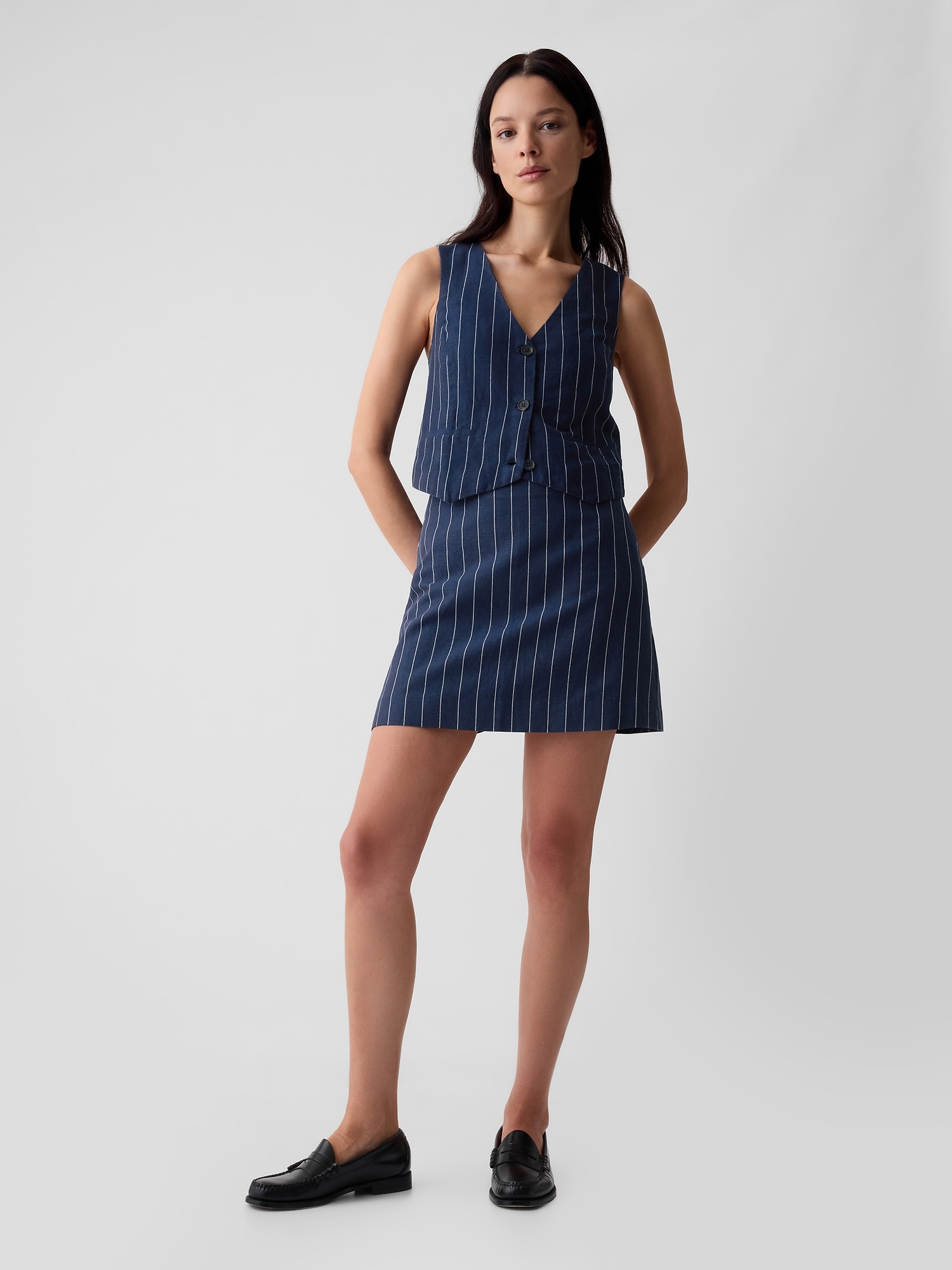 Linen-Cotton Vest | Gap