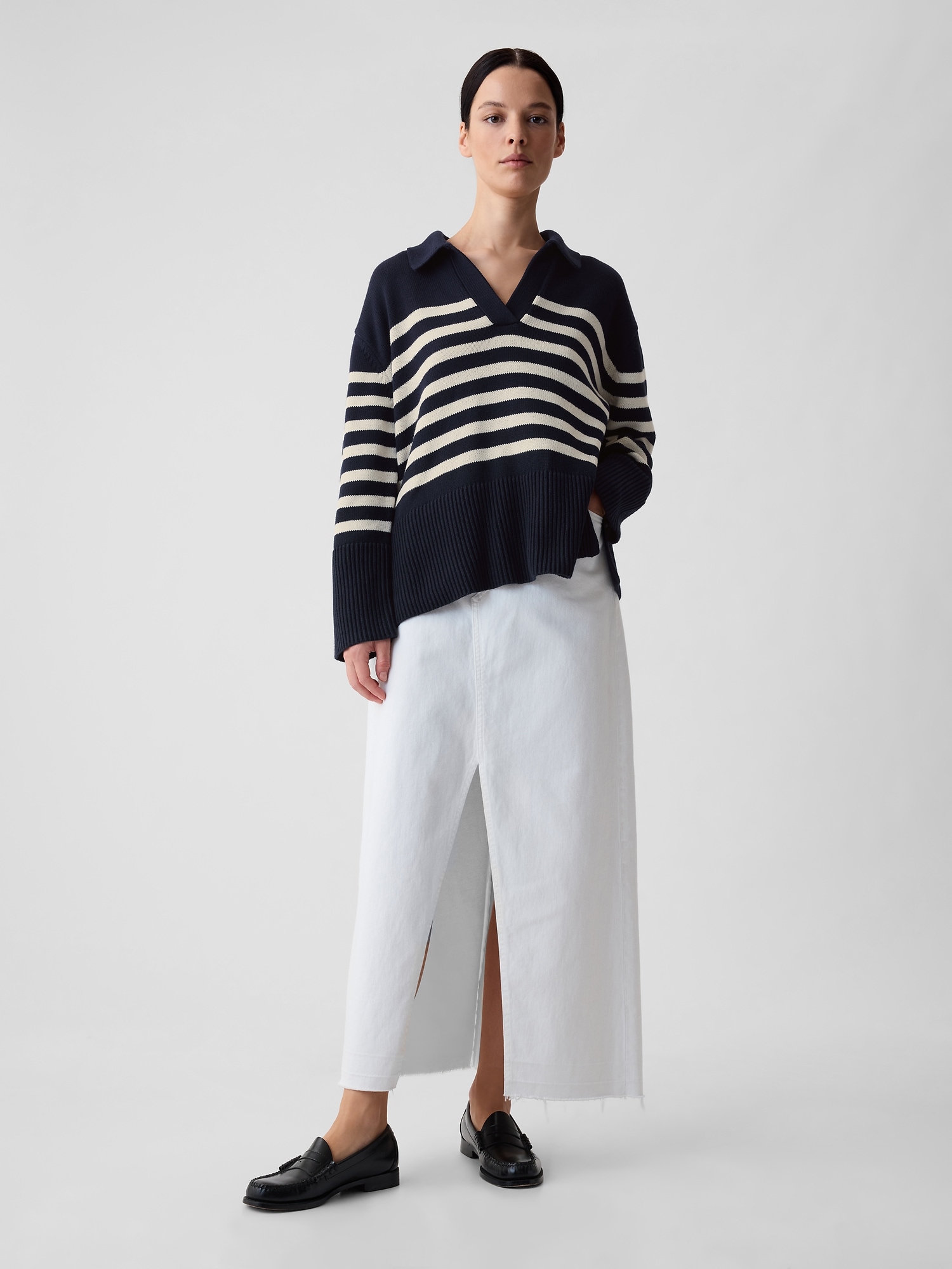 24/7 Split-Hem Polo Sweater | Gap