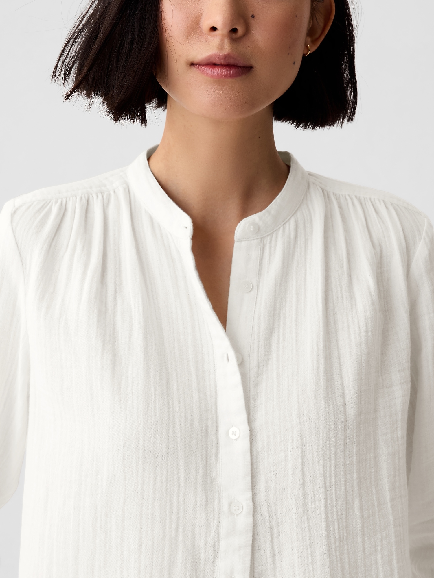 Crinkle Gauze Shirt | Gap