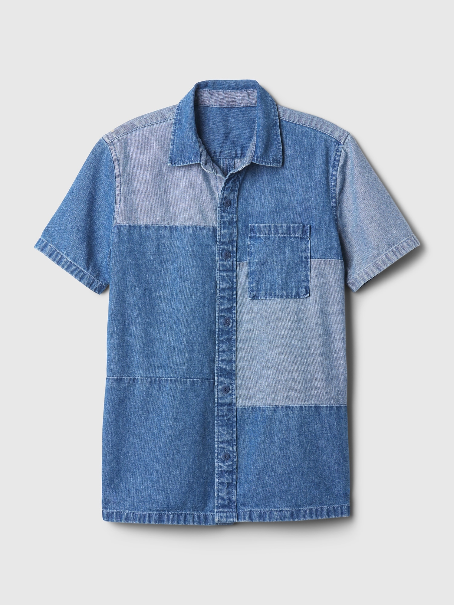 Kids Patchwork Denim Shirt | Gap