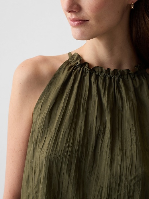 Textured Crinkle Halter Top | Gap