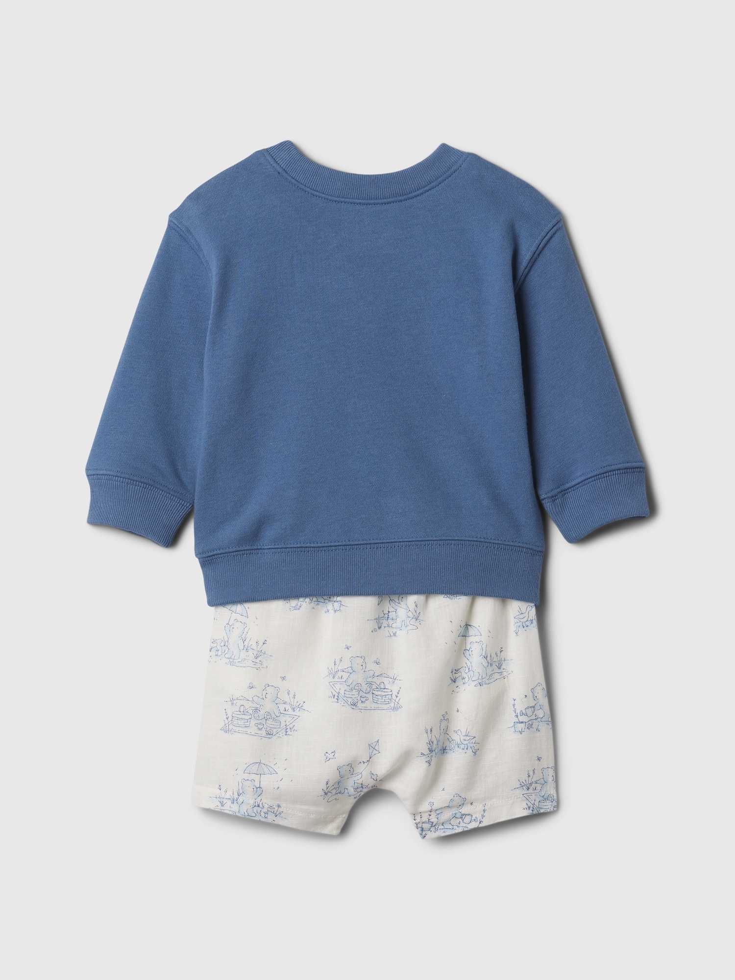 Baby Linen-Cotton Logo Outfit Set | Gap