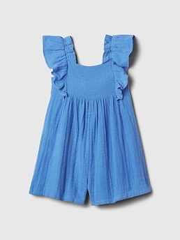 babyGap Crinkle Gauze Flutter Romper | Gap