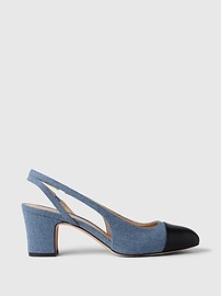 Denim Slingback Heels | Gap