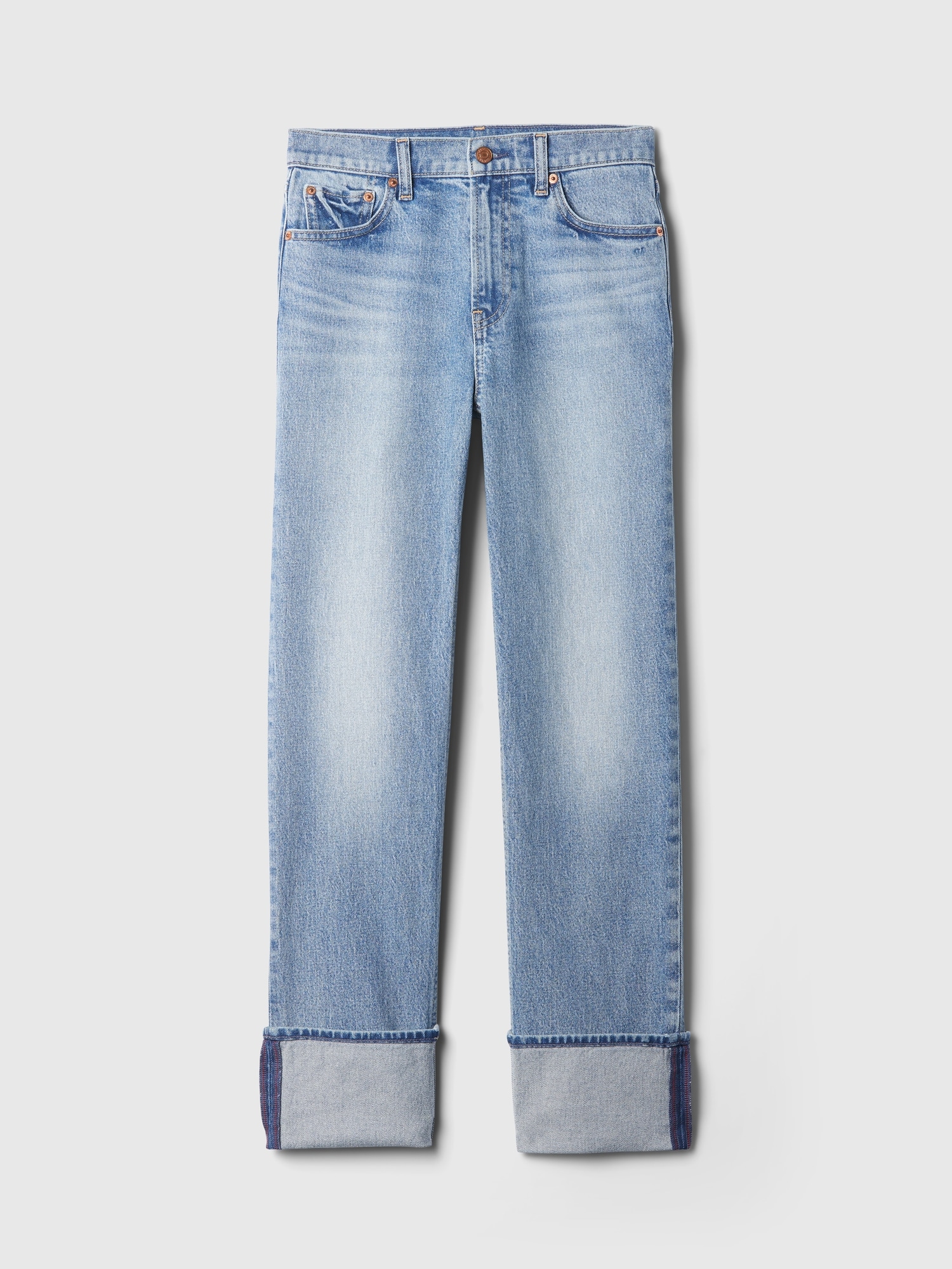 High Rise Cuffed '90s Straight Jeans | Gap
