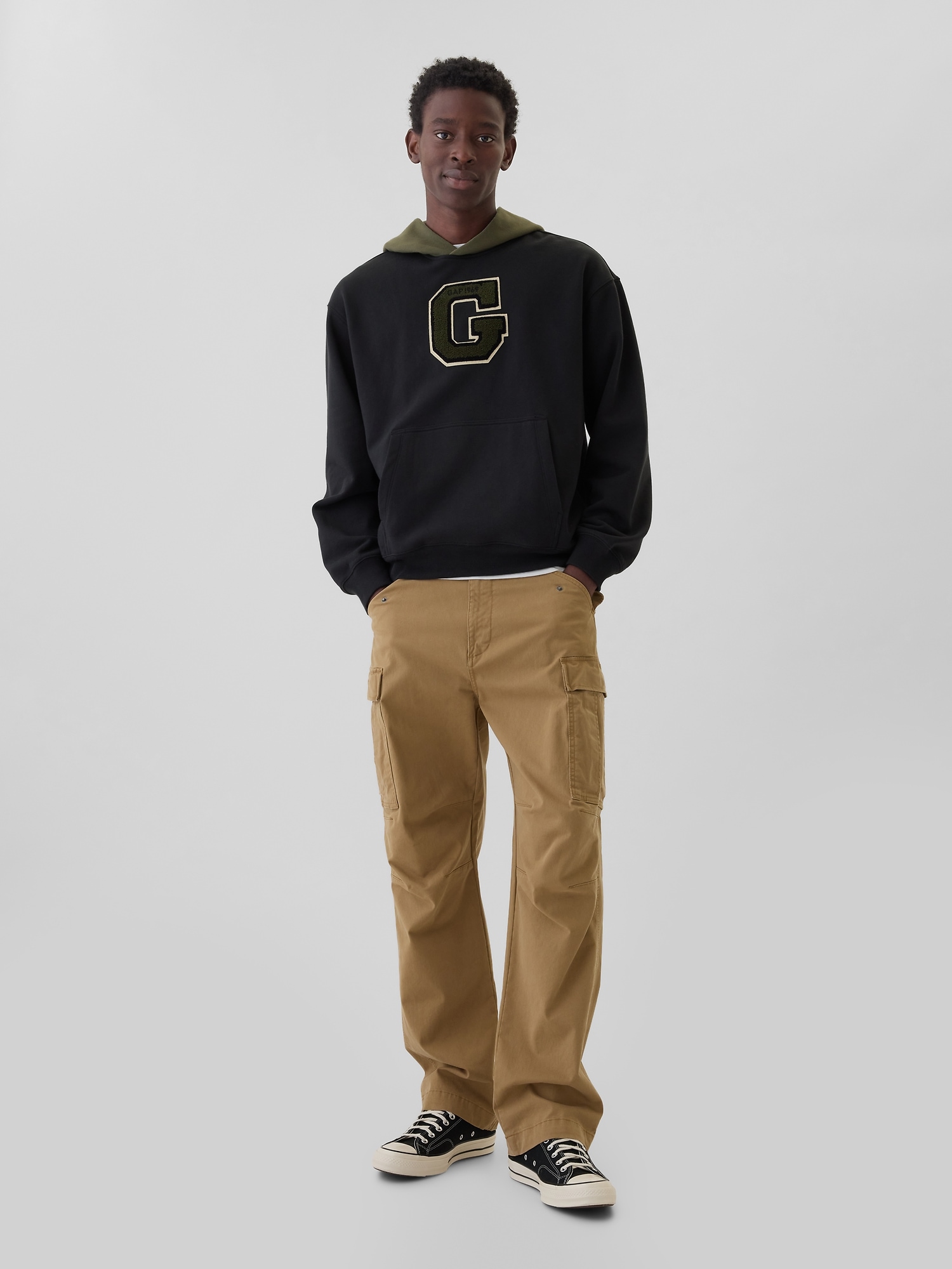 Heavyweight Colorblock Varsity Logo Hoodie | Gap
