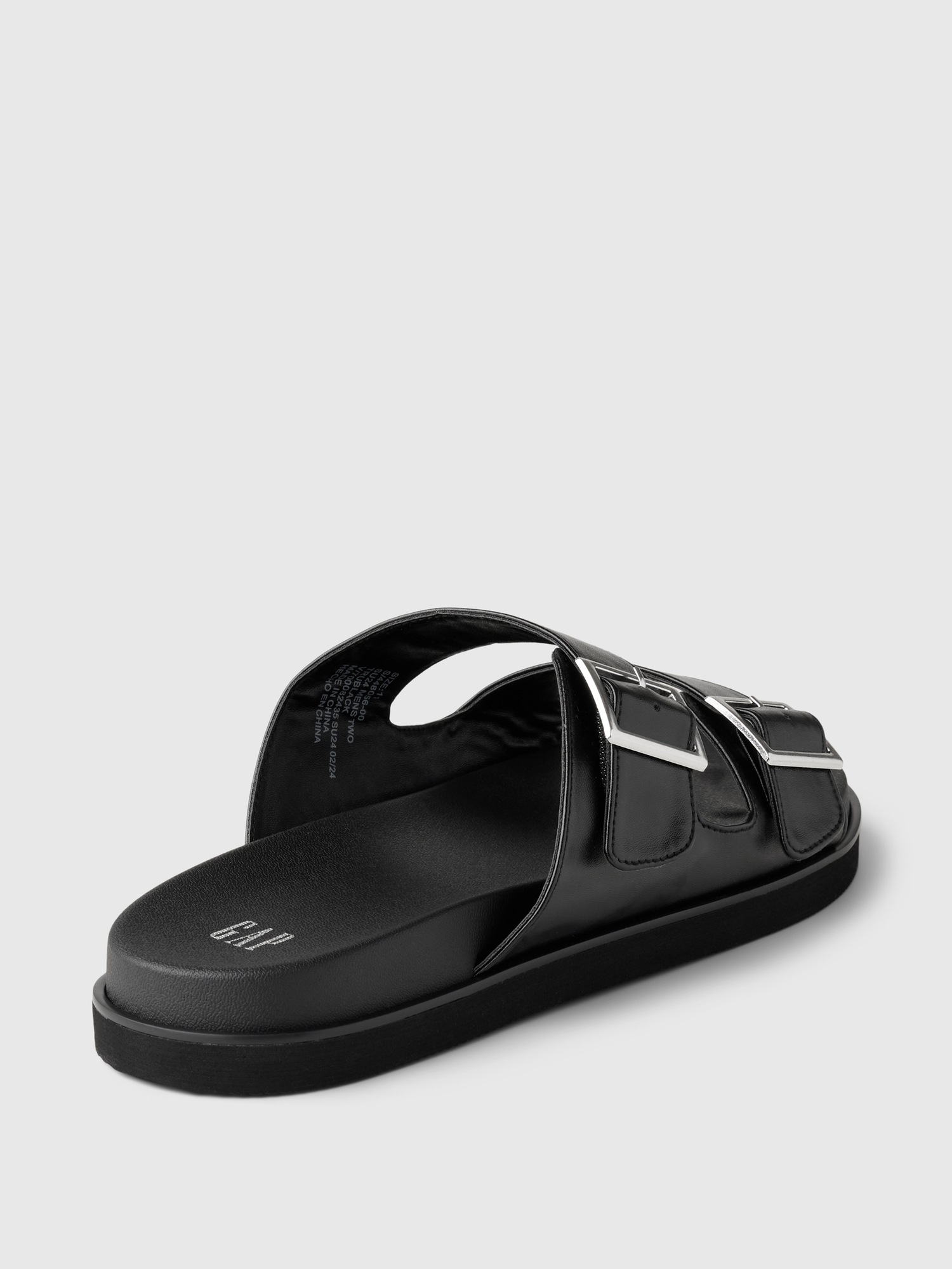 Vegan Leather Double-Strap Sandals | Gap